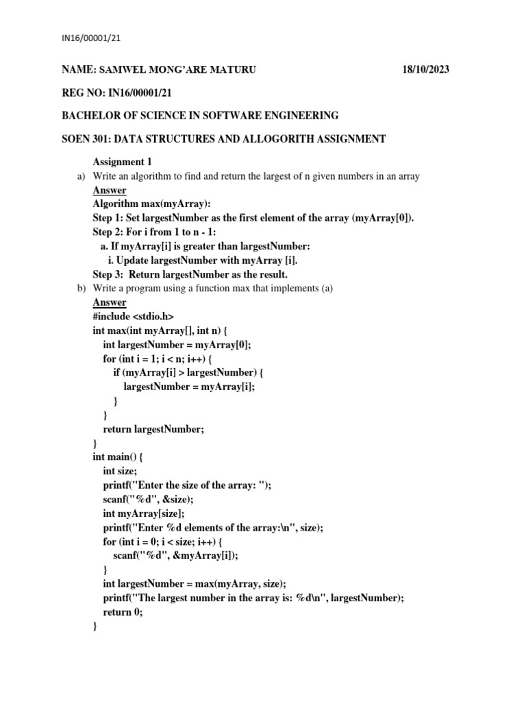 Comp 301 Assignment Pdf Numerical Analysis Mathematics 