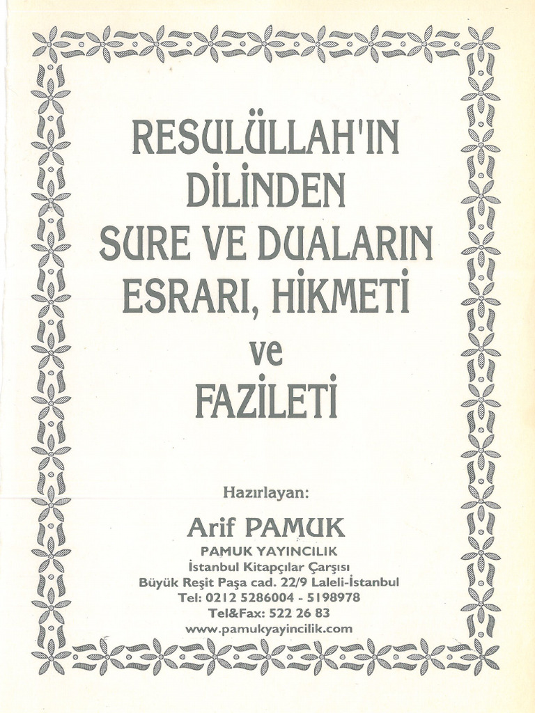 Sureler Ve Duâlar Arif Pamuk | PDF