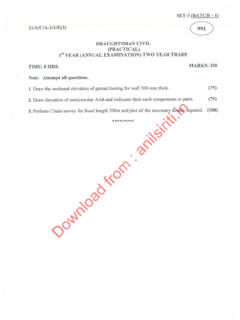 ITI Practical Paper Anilsiriti | PDF
