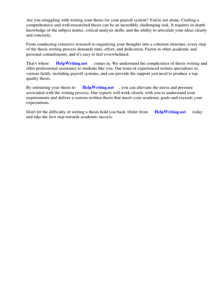 Chapter 1 Thesis of Payroll System | Download Free PDF | Payroll | Taxes