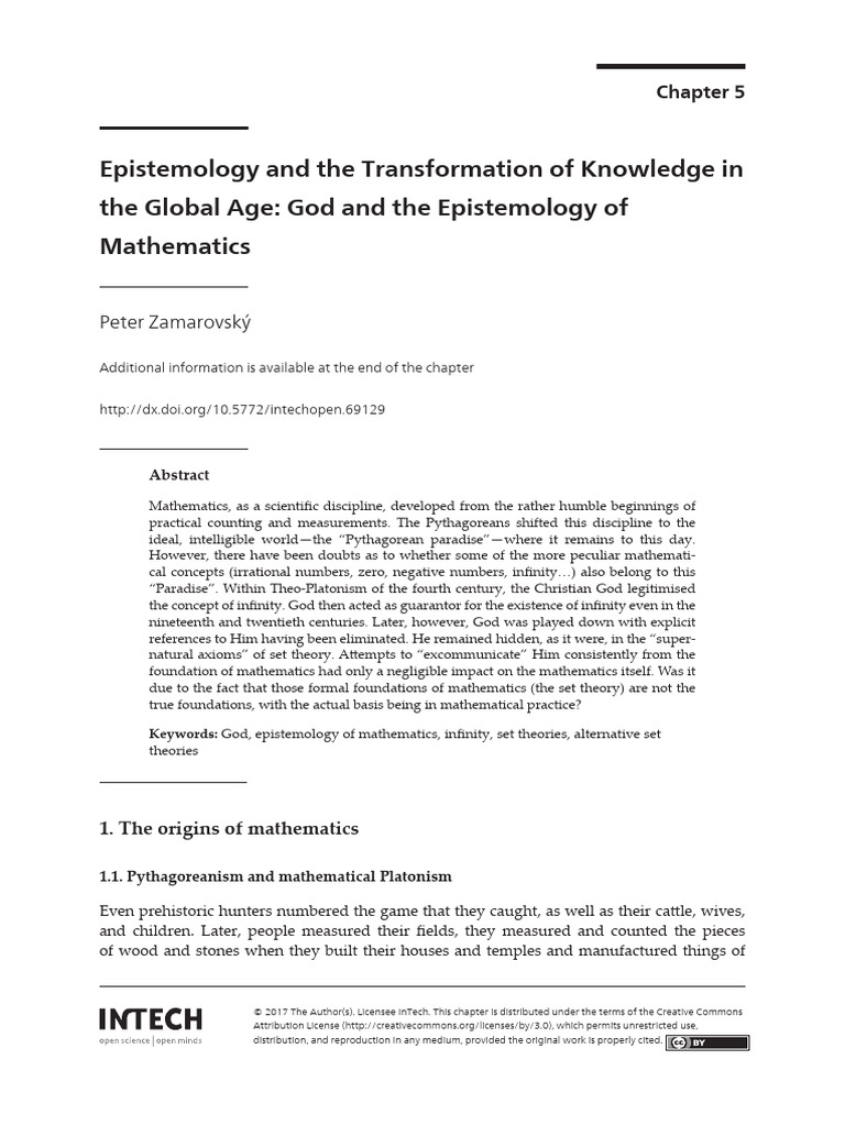 Epistemology and The Transformation of Knowledge in The Global Age God ...