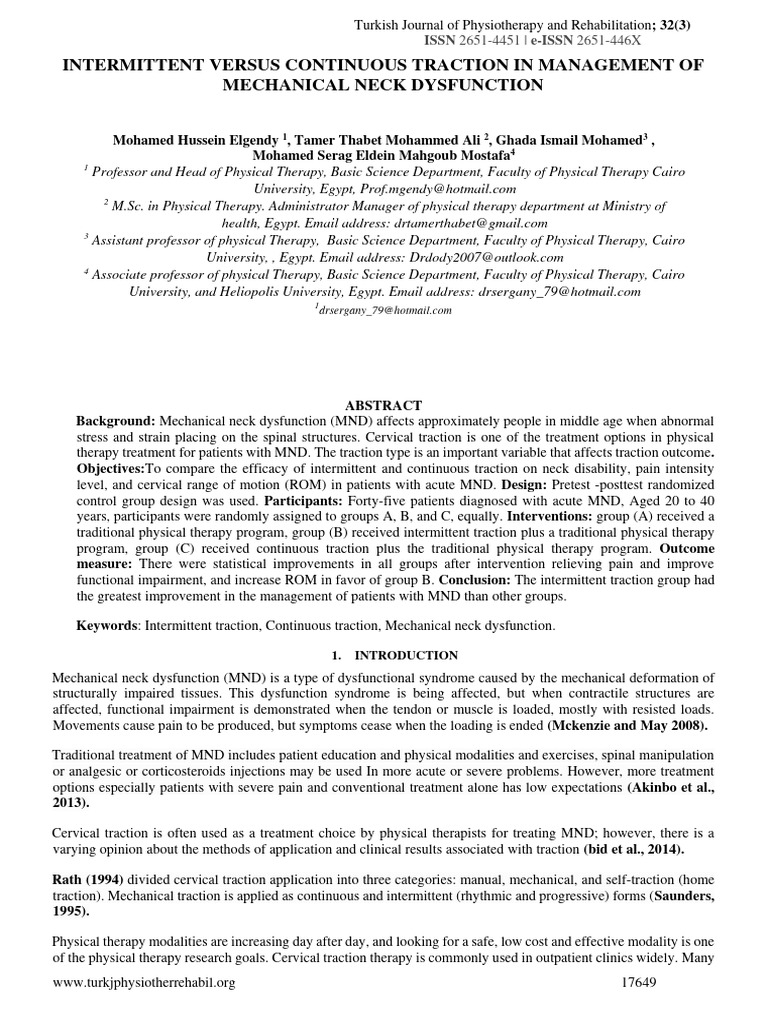 4-Intermittent Versus Continuous Traction 32-1-2158 | PDF | Physical ...