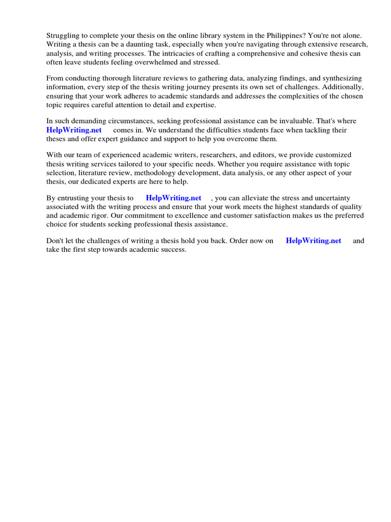 Online Library System Thesis Philippines | PDF | Libraries | Librarian