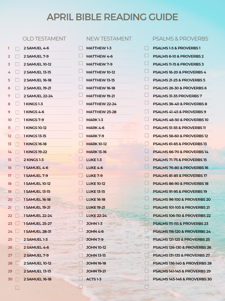 2023 April Bible Reading Guide | PDF