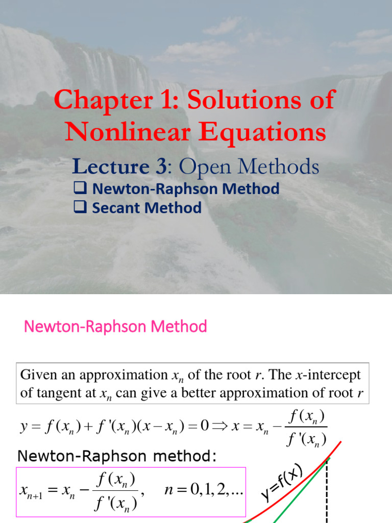 MAFE208IU-L3 - Open Methods - Nonlinear Equations | PDF | Numerical Analysis | Mathematics Of ...