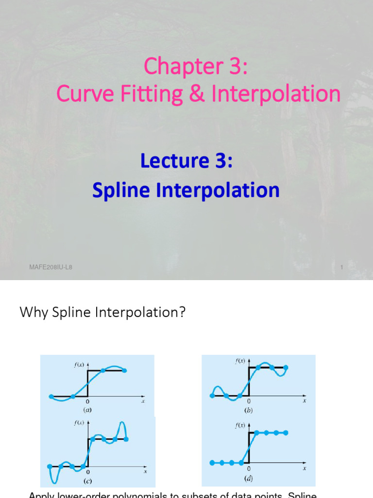 MAFE208IU-L8 - Spline Interpolation | PDF | Interpolation | Spline (Mathematics)