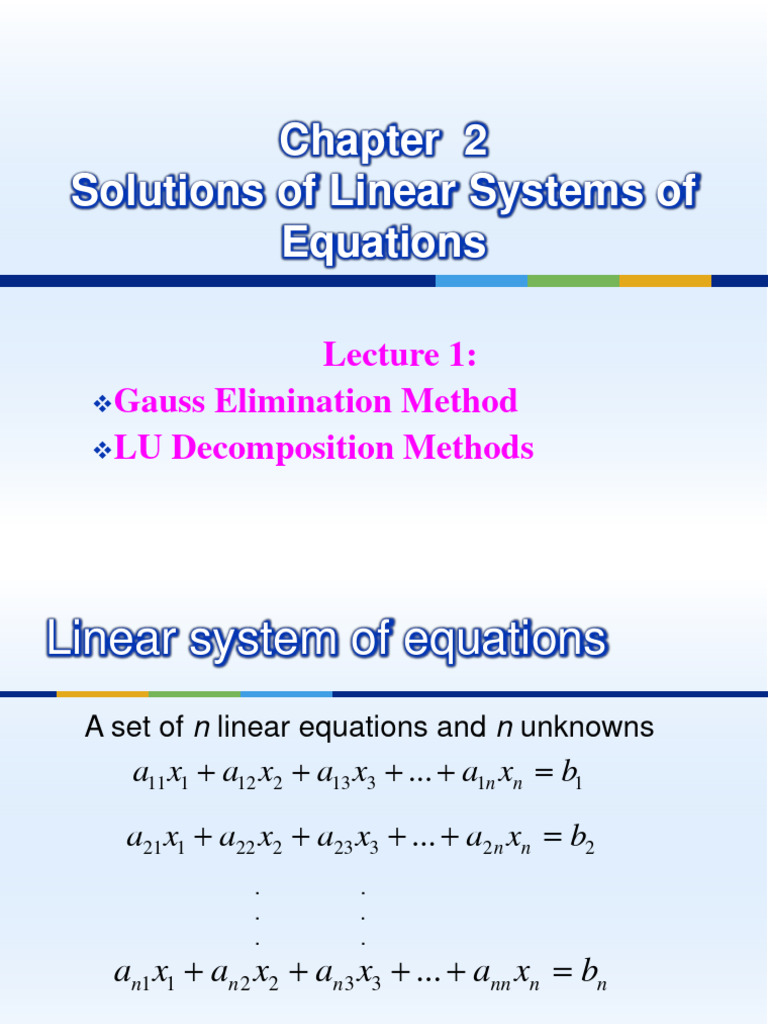 MAFE208IU-L4 - Linear Systems of Equations - Part 1 | PDF | System Of Linear Equations | Matrix ...