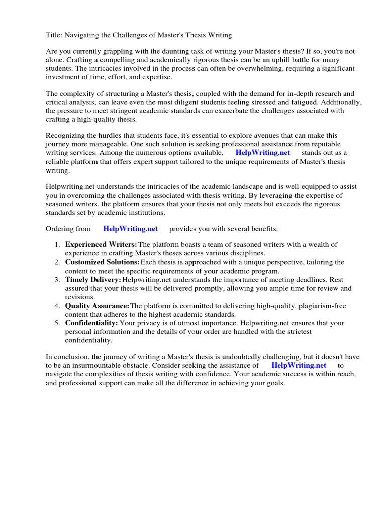 How To Write A Masters Thesis Yvonne N Bui PDF | PDF | Thesis