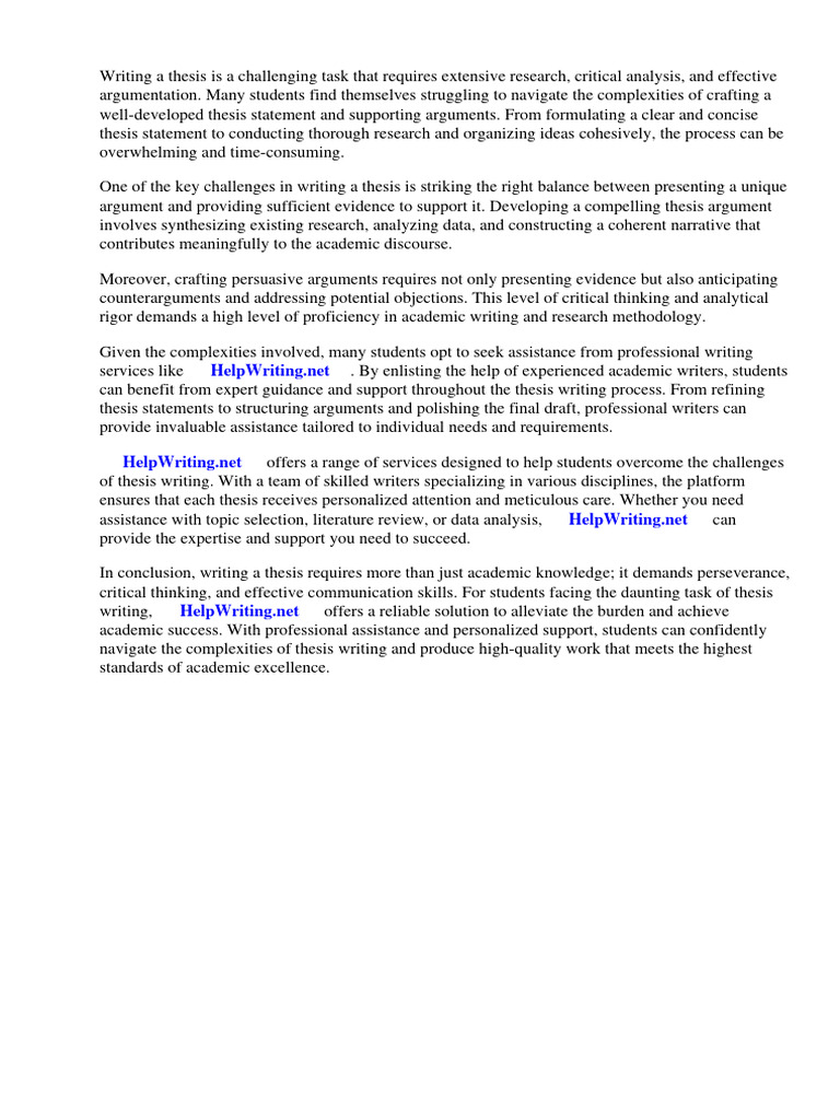 Thesis Argument Difference | PDF | Essays | Thesis