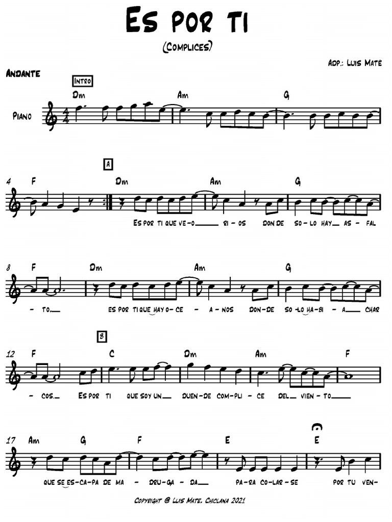 Es Por Ti Complices | PDF