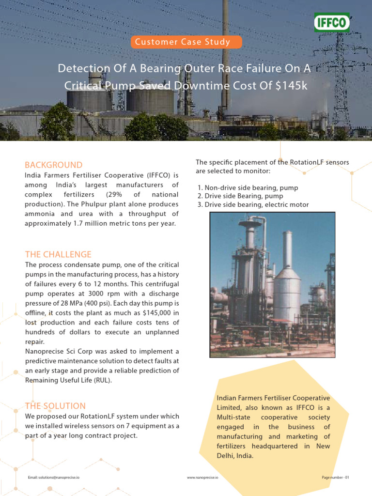 Customer Case Study_IFFCO | PDF | Pump | Computing