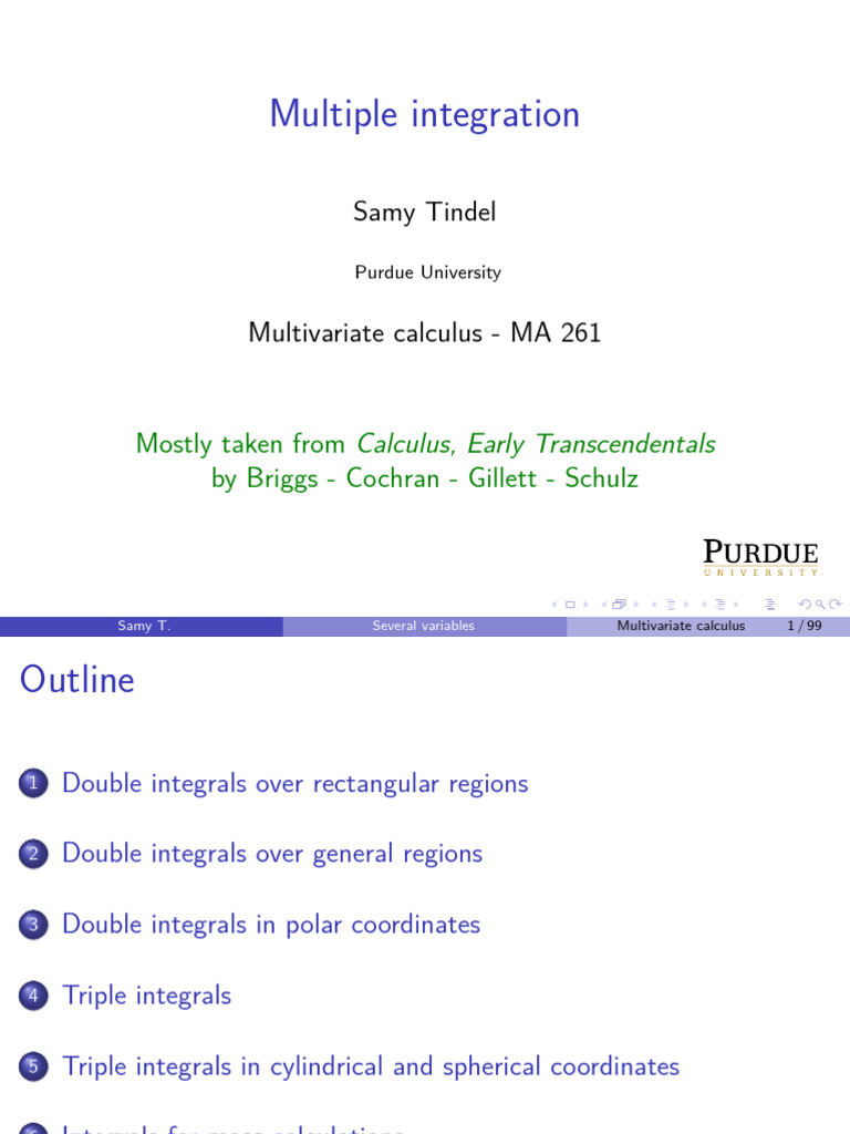 Multiple Integration | PDF | Integral | Coordinate System
