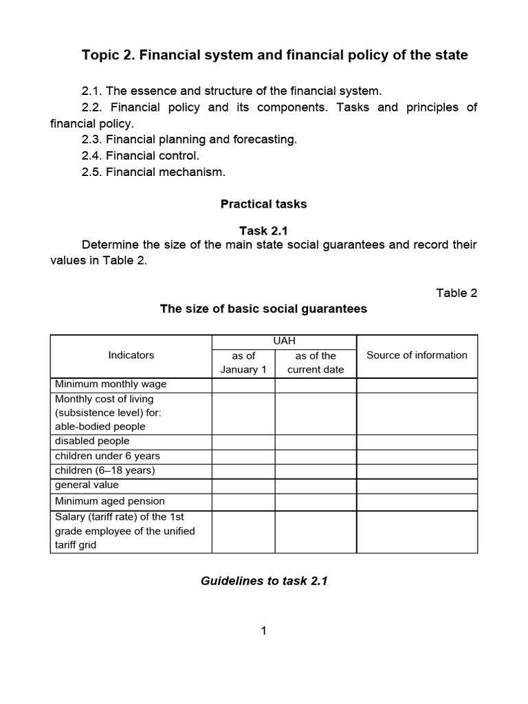 Guidelines To Practical Tasks (Theme 2) | PDF