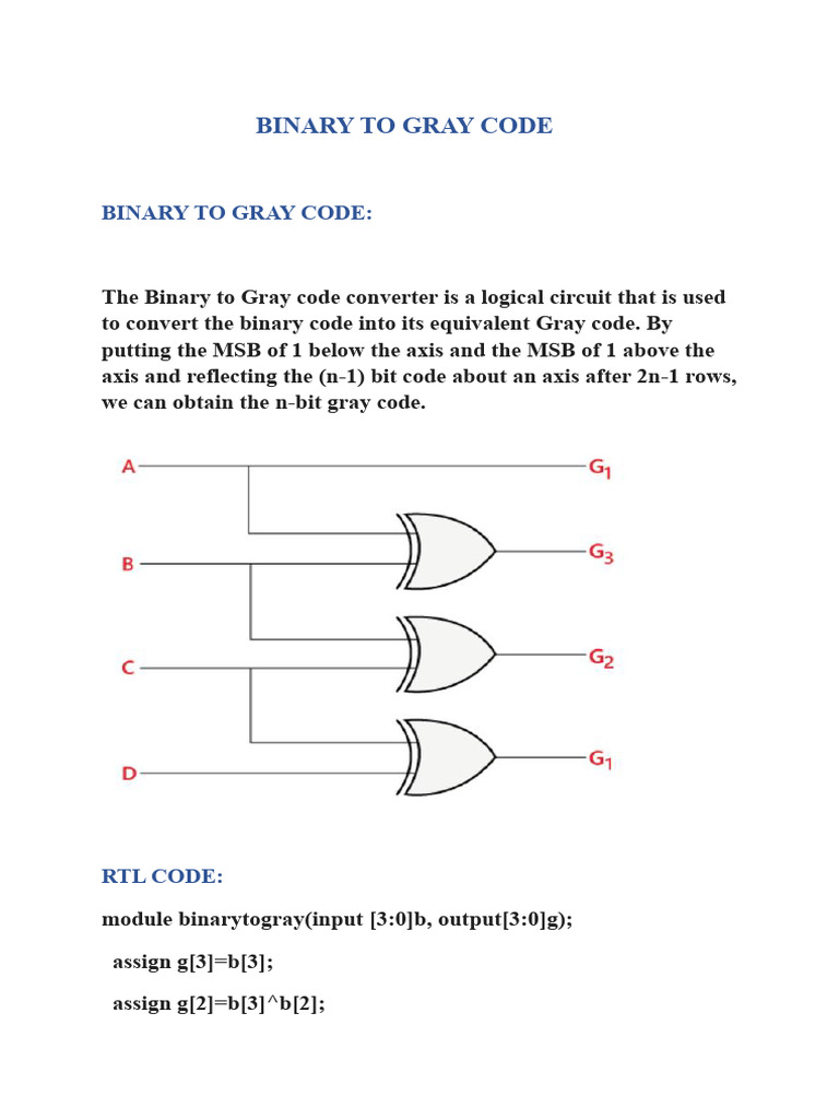 Binary To Gray | PDF