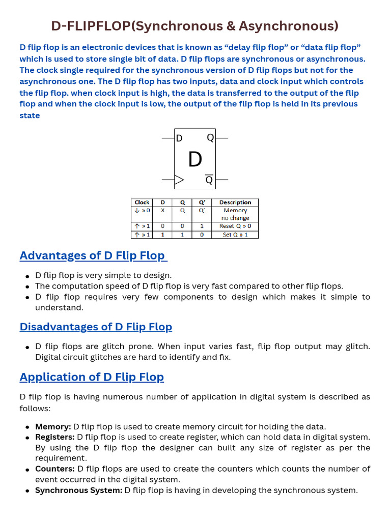 D Flipflop | PDF