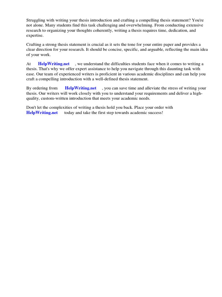 Crafting a Strong Thesis Statement | PDF | Essays | Thesis