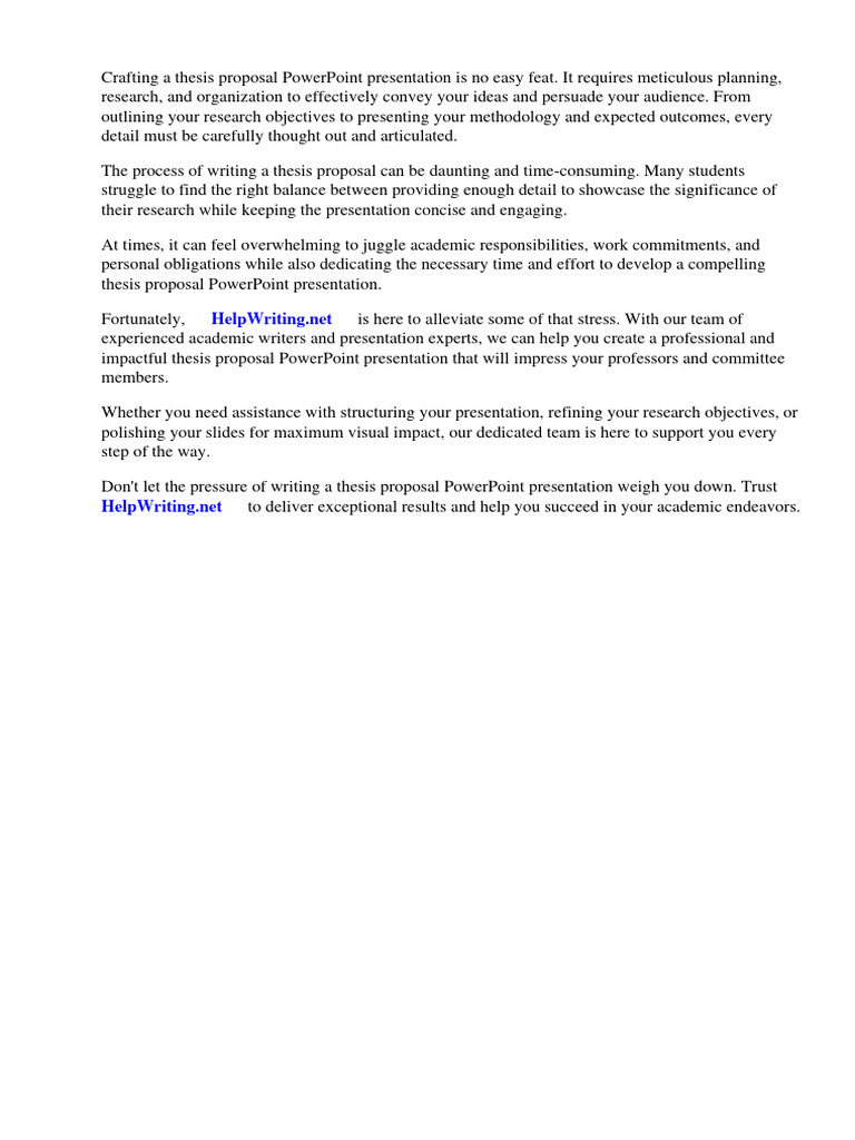 Thesis Proposal Example | PDF