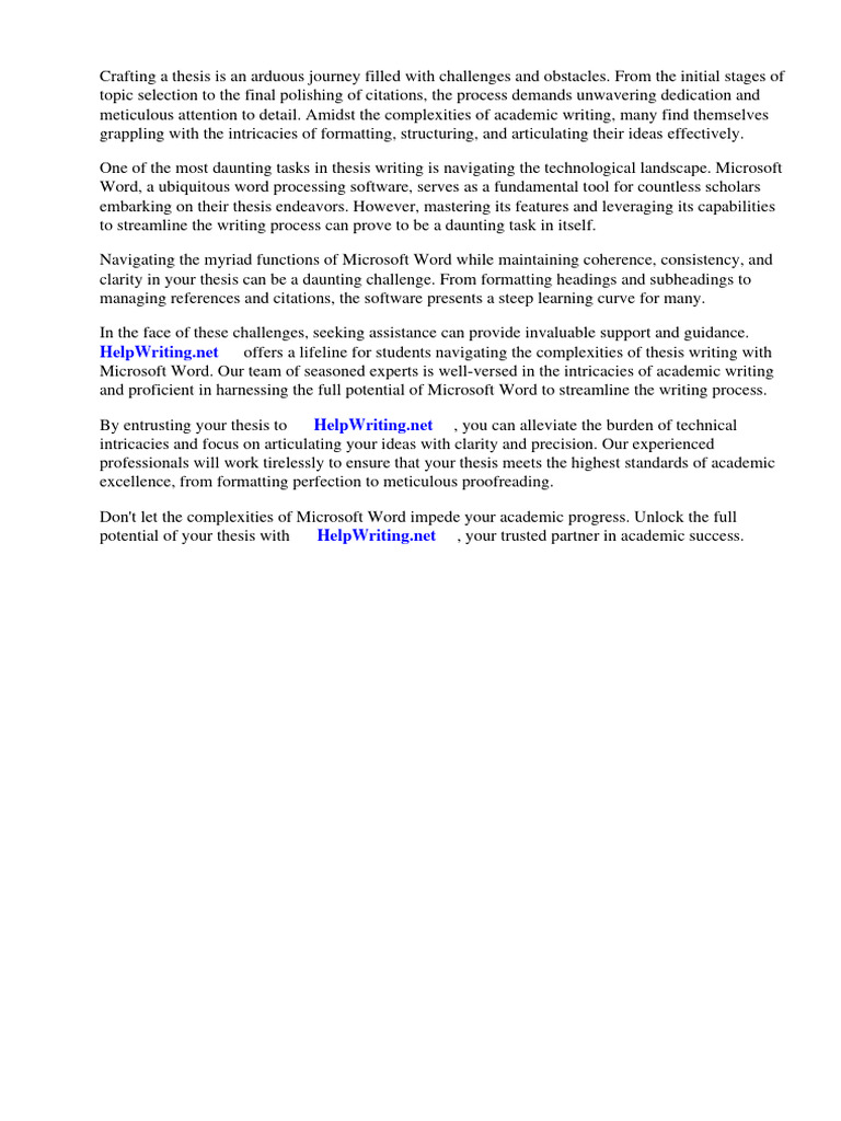 How to Write a Thesis With Microsoft Word | PDF | Microsoft Word | Thesis