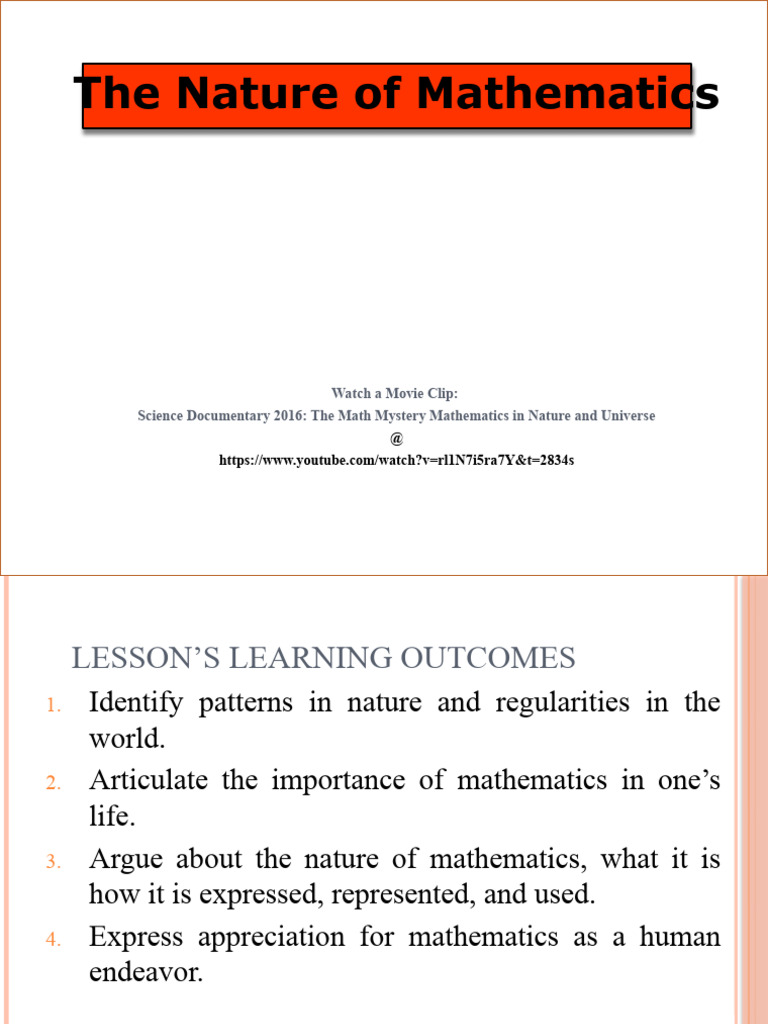 Math in Nature: Patterns and Perspectives | PDF | Drop (Liquid ...