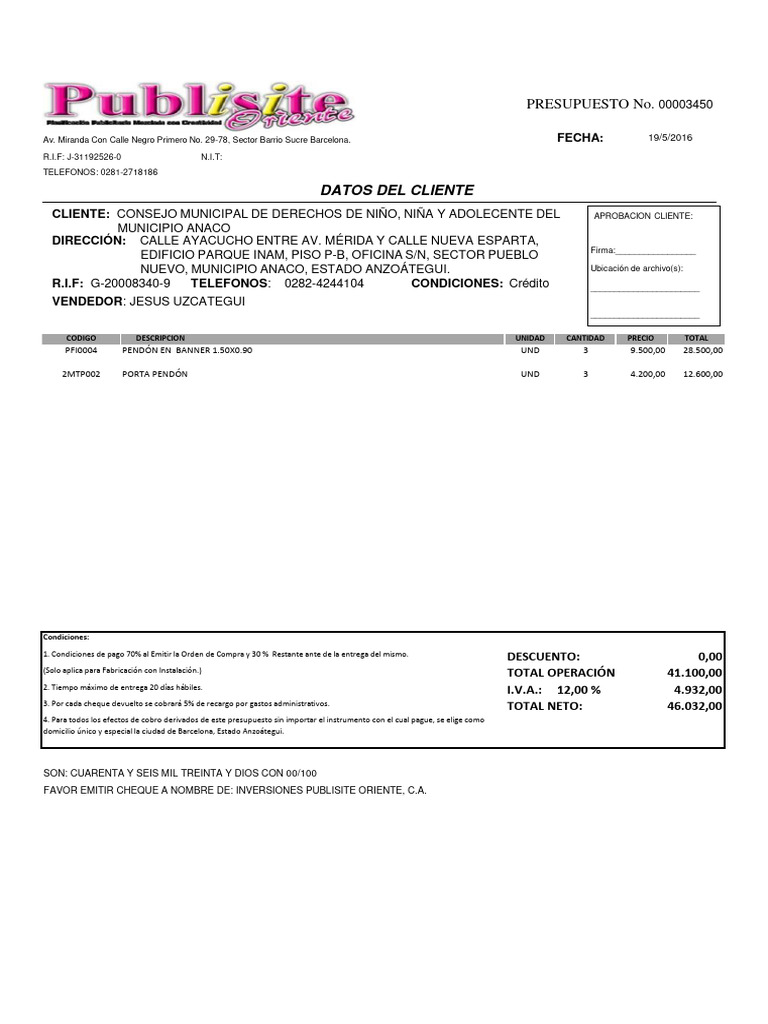 Formato de Proforma 4 | PDF | Dinero