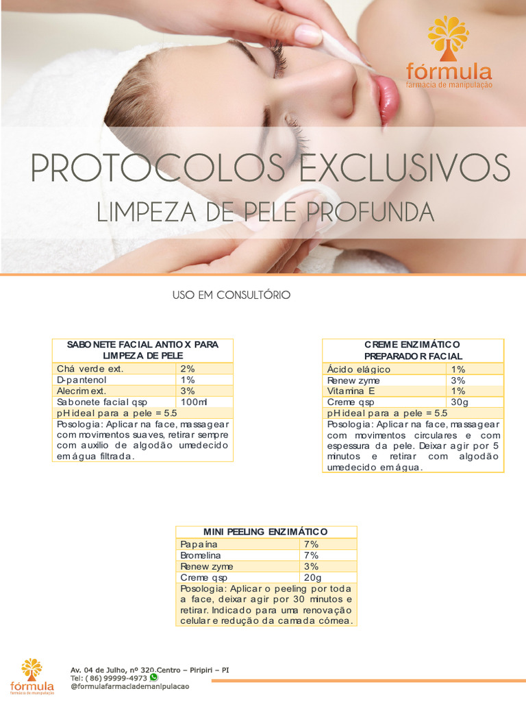 Protocolo Limpeza de Pele - Formula | PDF