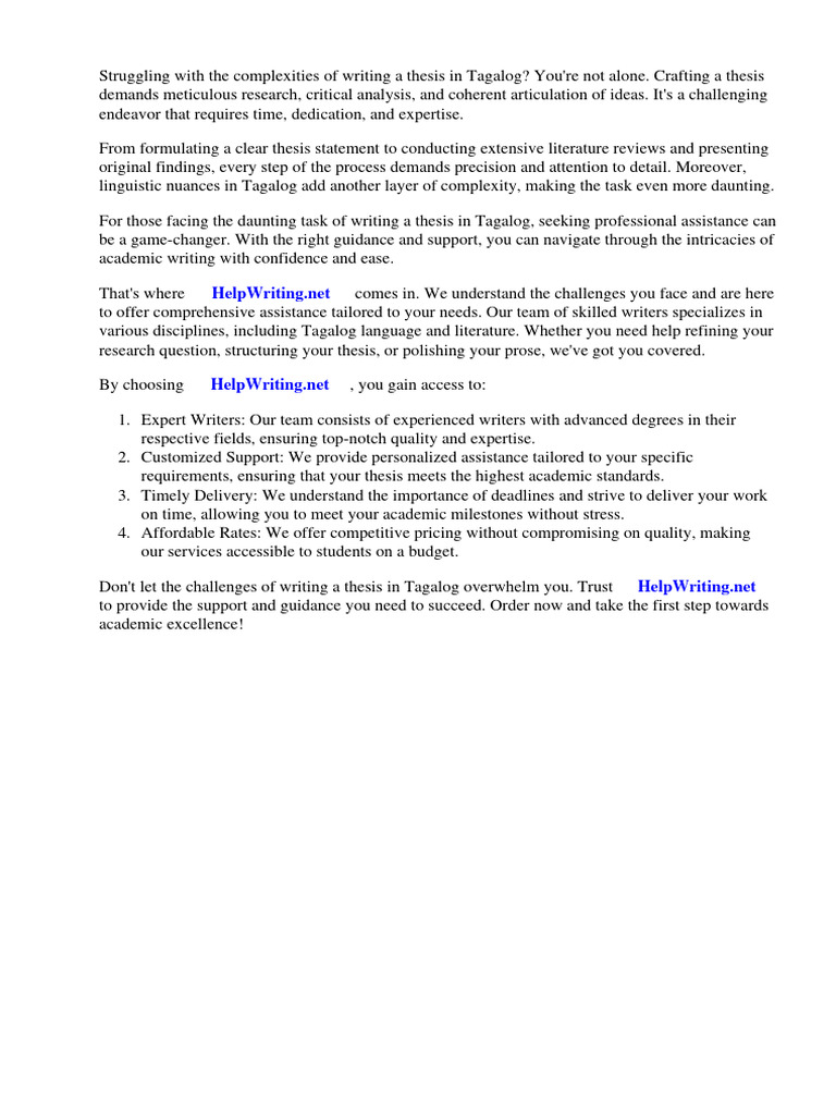 Mga Halimbawa NG Thesis Sa Tagalog | PDF | Tagalog Language | Human ...