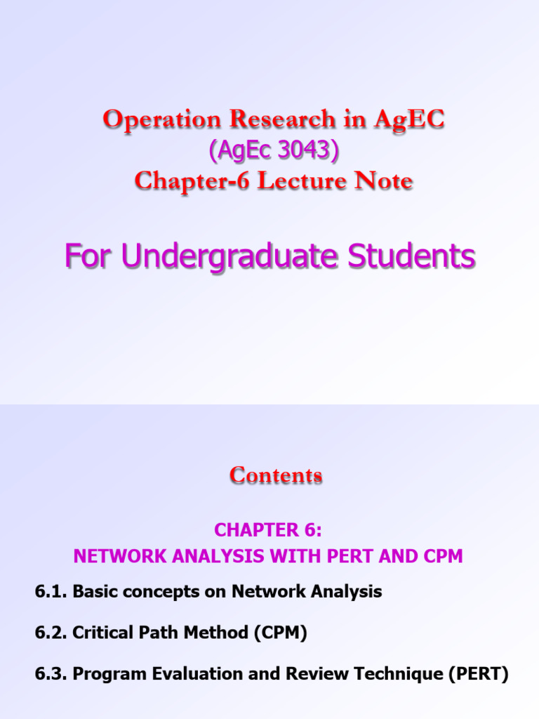 Chapter 6 - OR | PDF | Systems Theory | Applied Mathematics