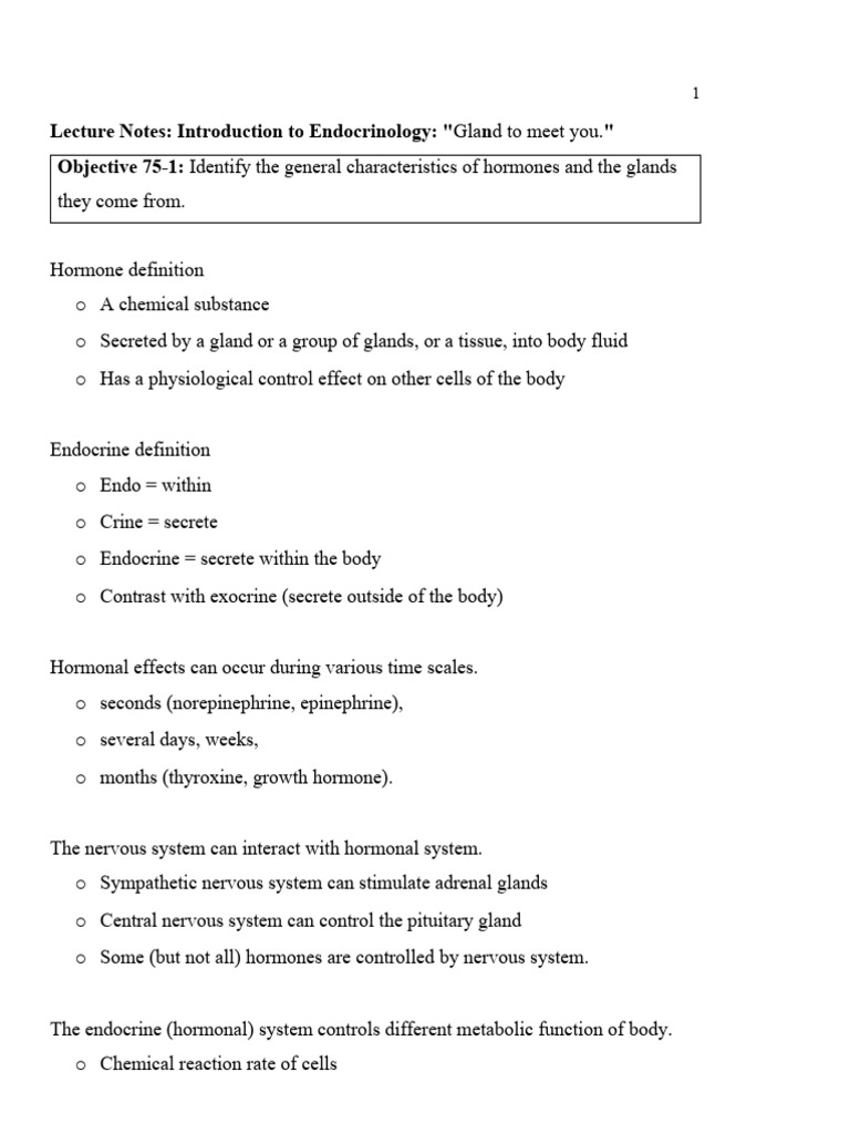 Introduction to Endocrinology Basics | PDF | Endocrine System | Hormone