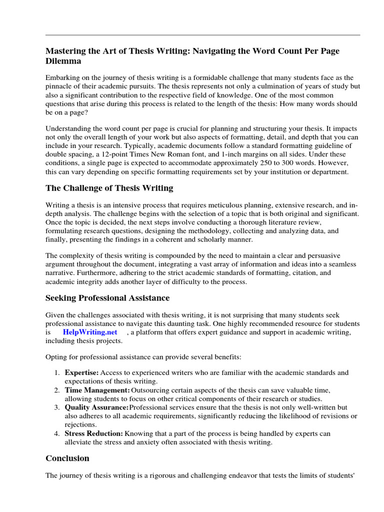 Thesis How Many Words Per Page | PDF | Career & Growth | Art Thesis How Many Words Per Page | PDF | Career & Growth | Art
