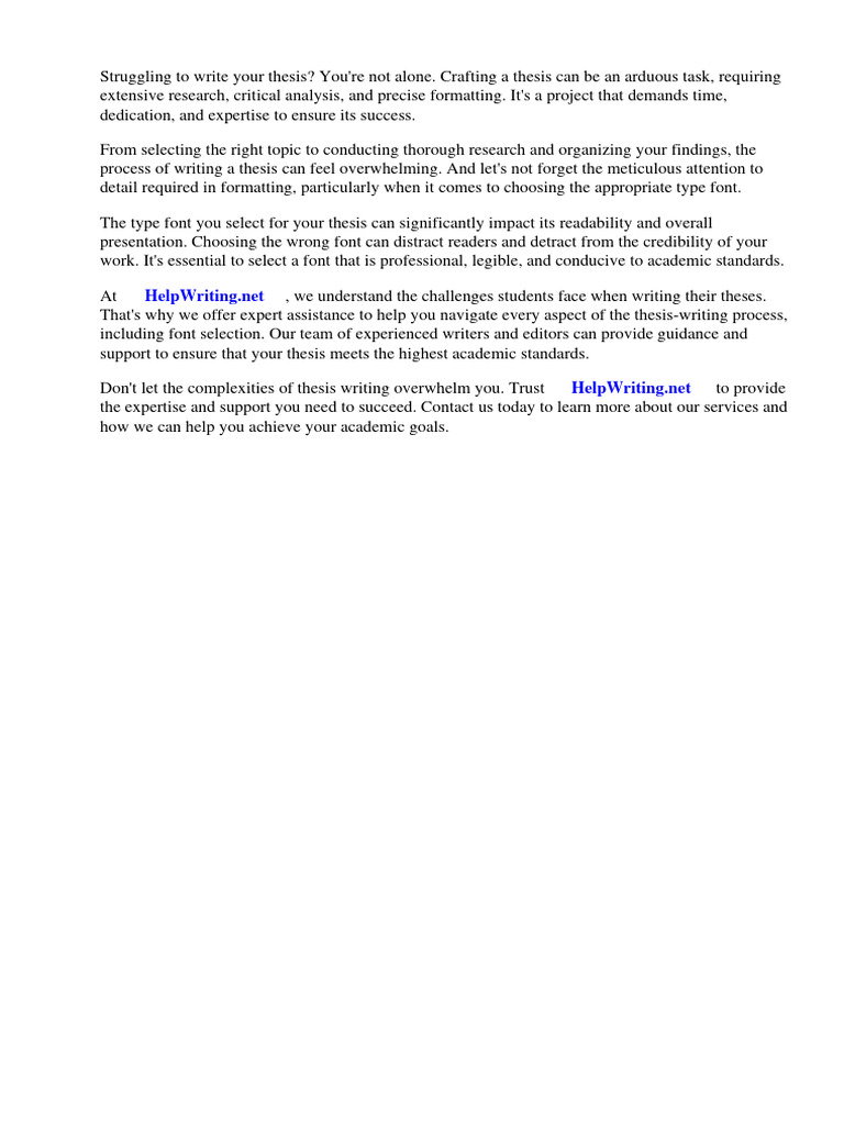 Thesis Type Font | PDF | Typefaces | Thesis