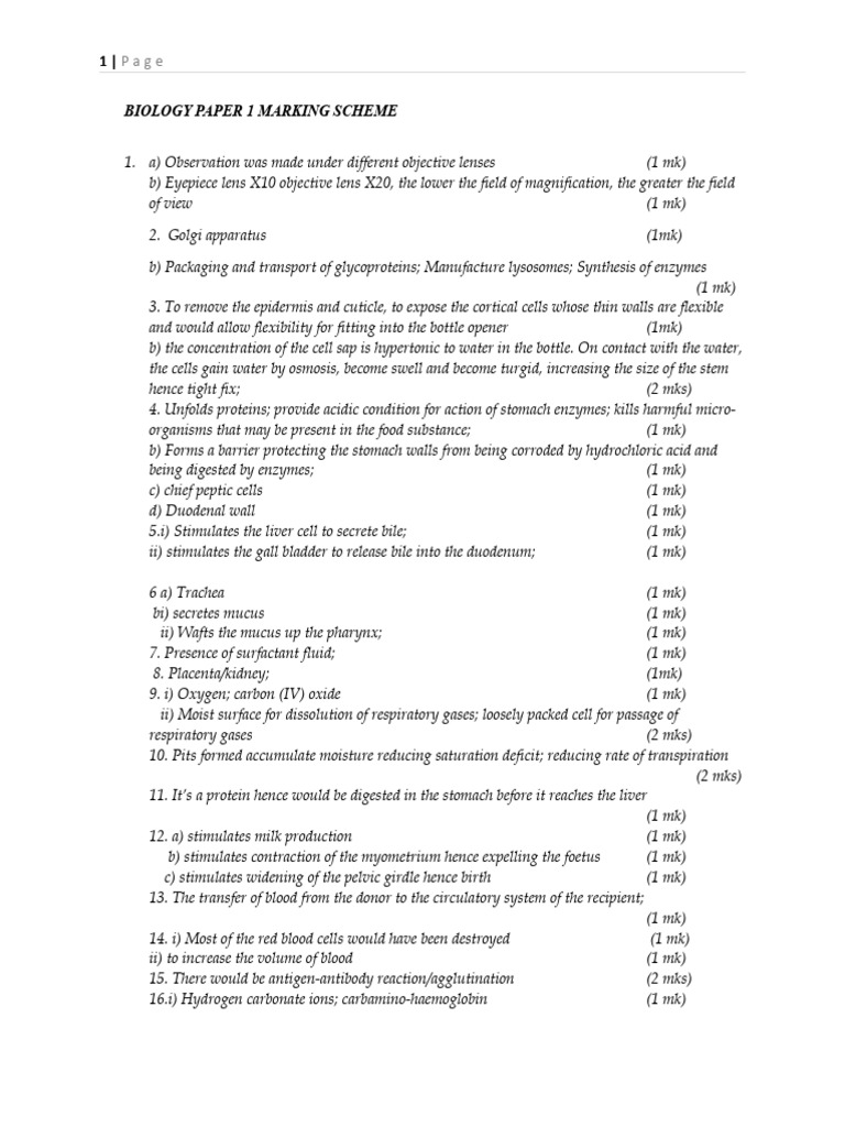 f3 Model Test Paper 01 Ms 1 | PDF | Food Web | Chemistry
