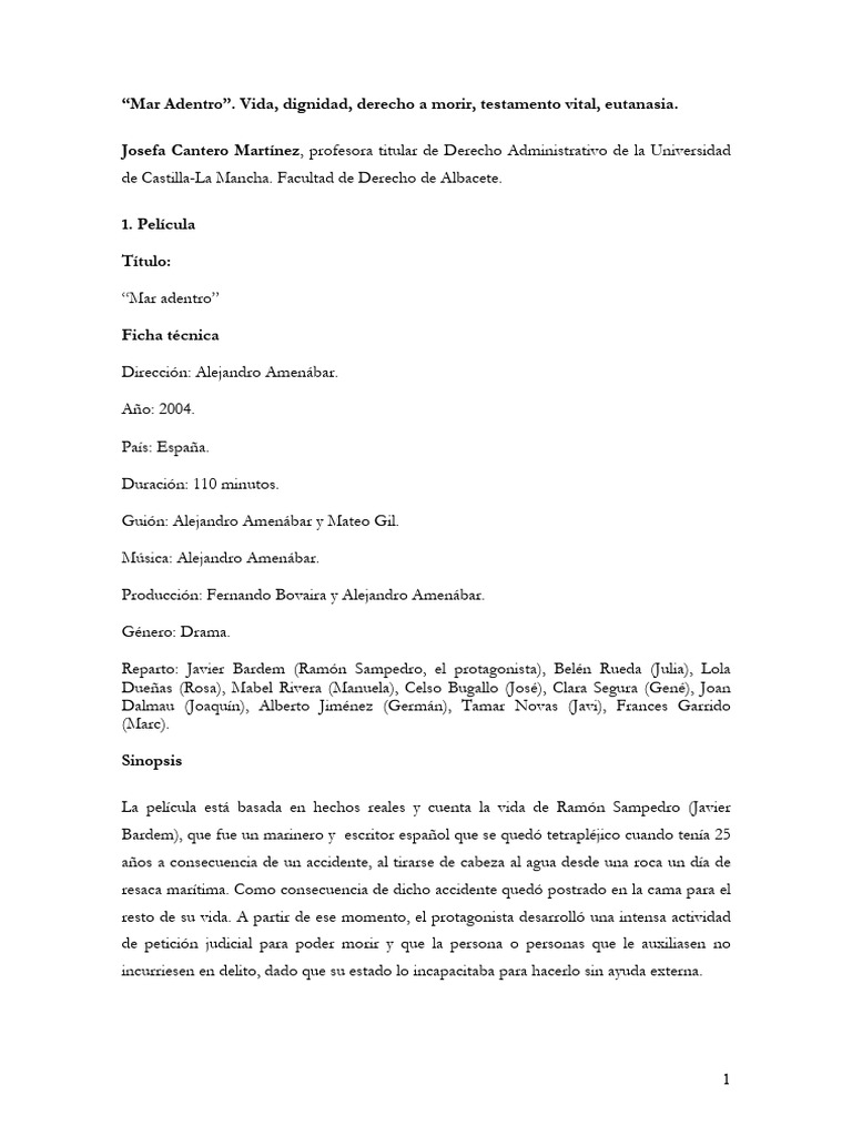 Mar Adentro Ficha 11 | PDF