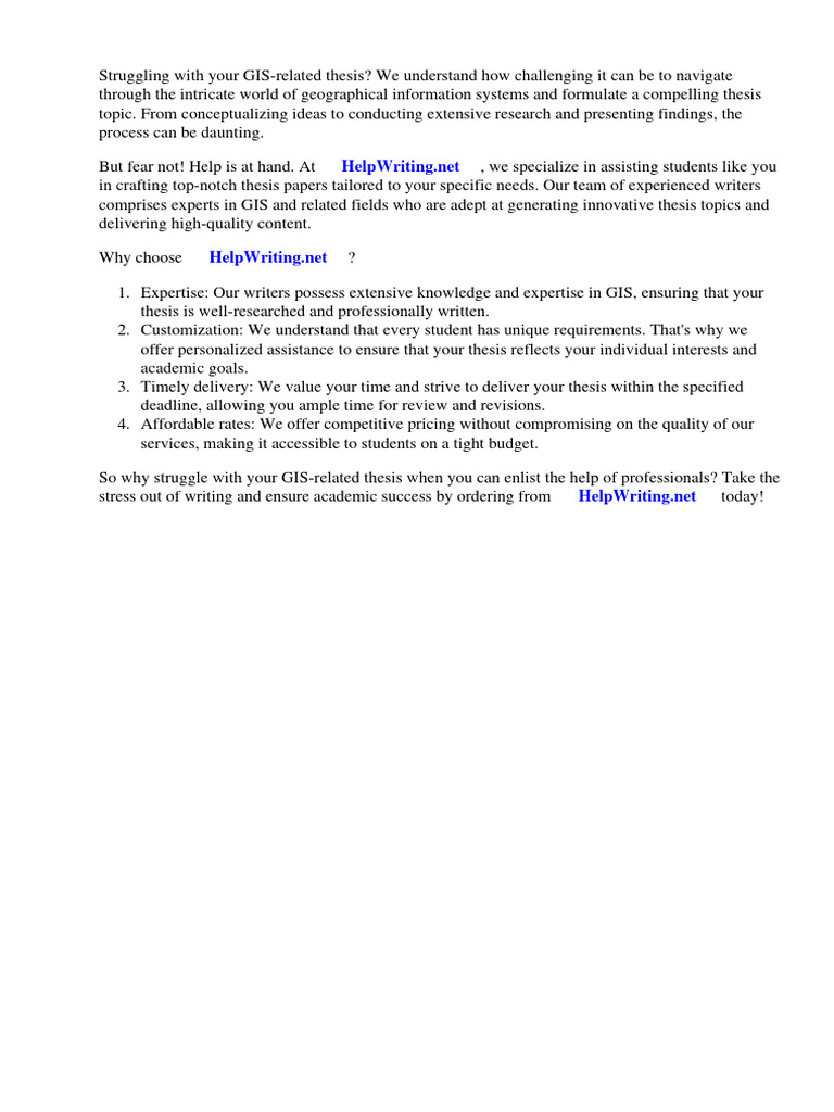 Gis Related Thesis Topics | PDF