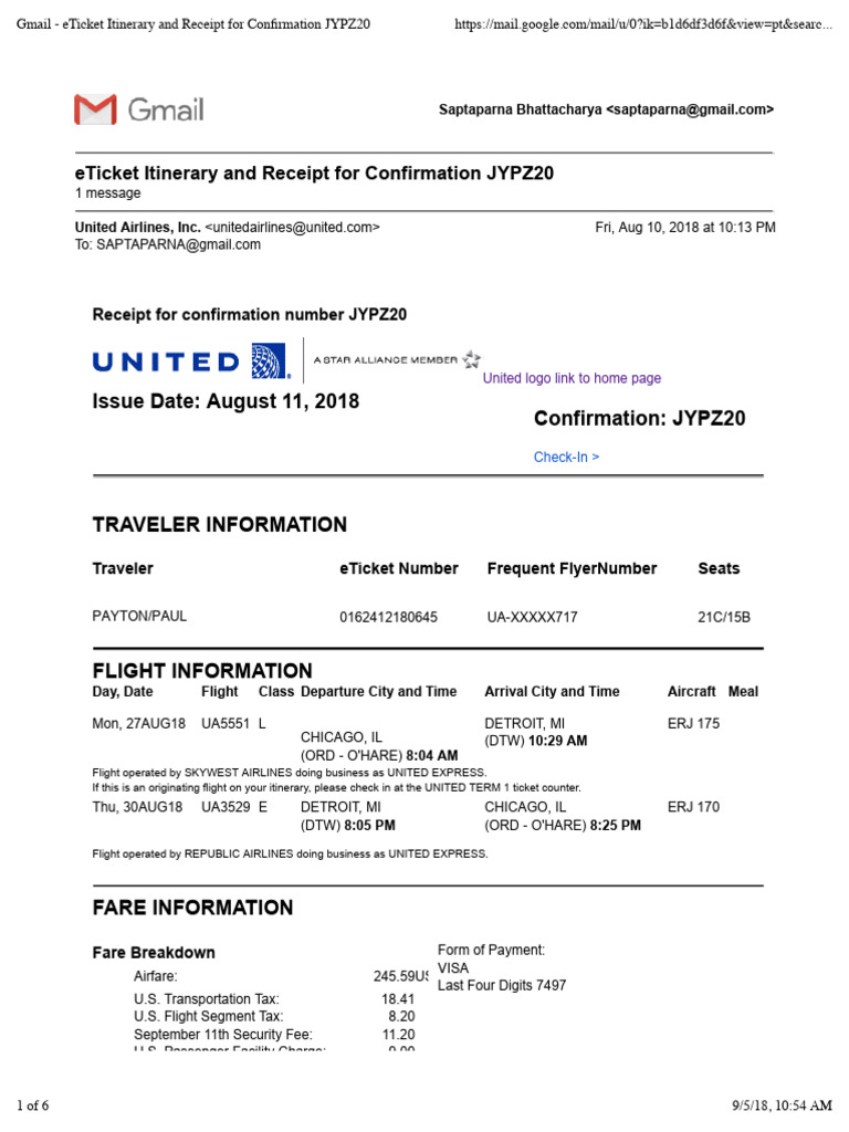 Flight Ticket | PDF