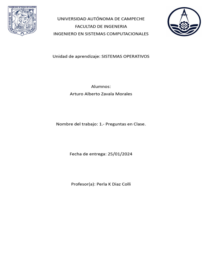 Preguntas en Clase. | PDF