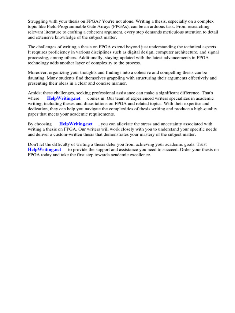 Thesis Fpga Pdf Field Programmable Gate Array System On A Chip