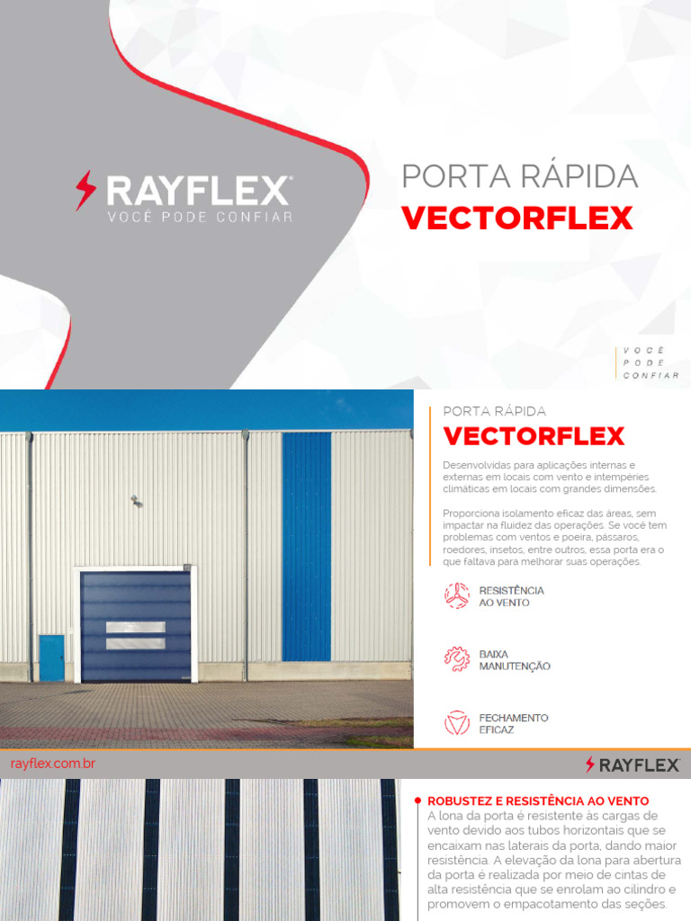 Porta Rápida Vectorflex Rayflex | PDF | Ferimento