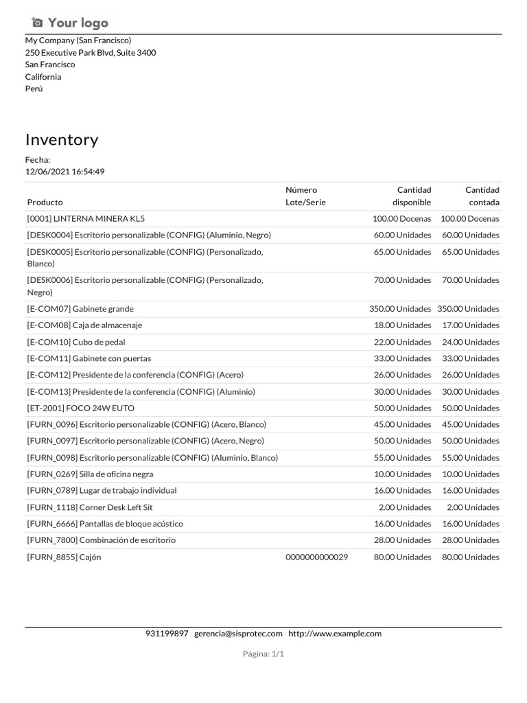 Inventario - Inventory | PDF