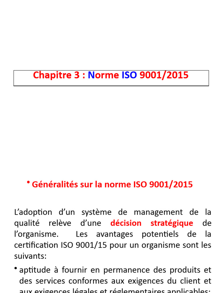 Chapitre 3 Et 4 Cours SMQ | PDF