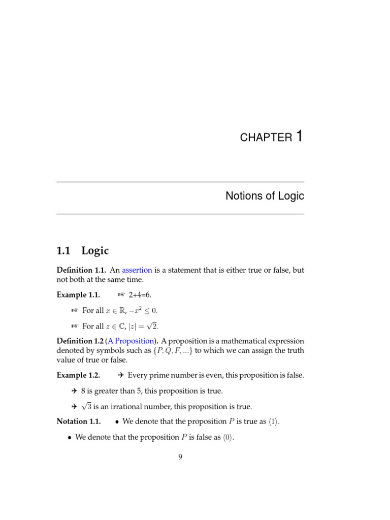 Chapter 1 - Mathematical Logic | PDF
