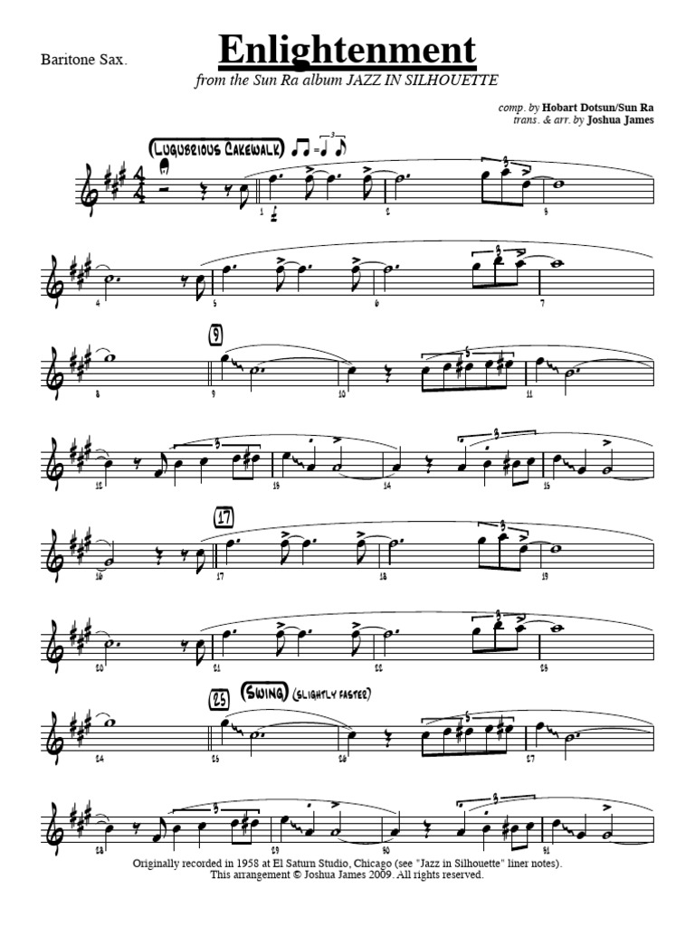Enlightnement (updated) - Baritone Sax. | PDF