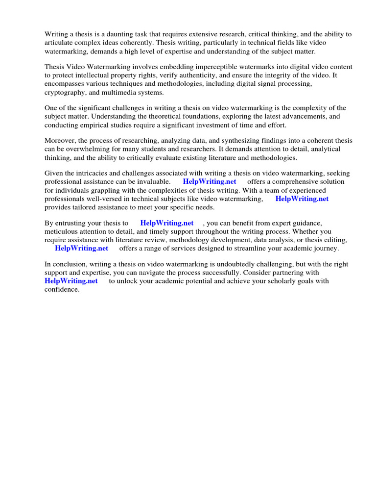 Thesis Video Watermarking | PDF | Data Compression | Signal Processing