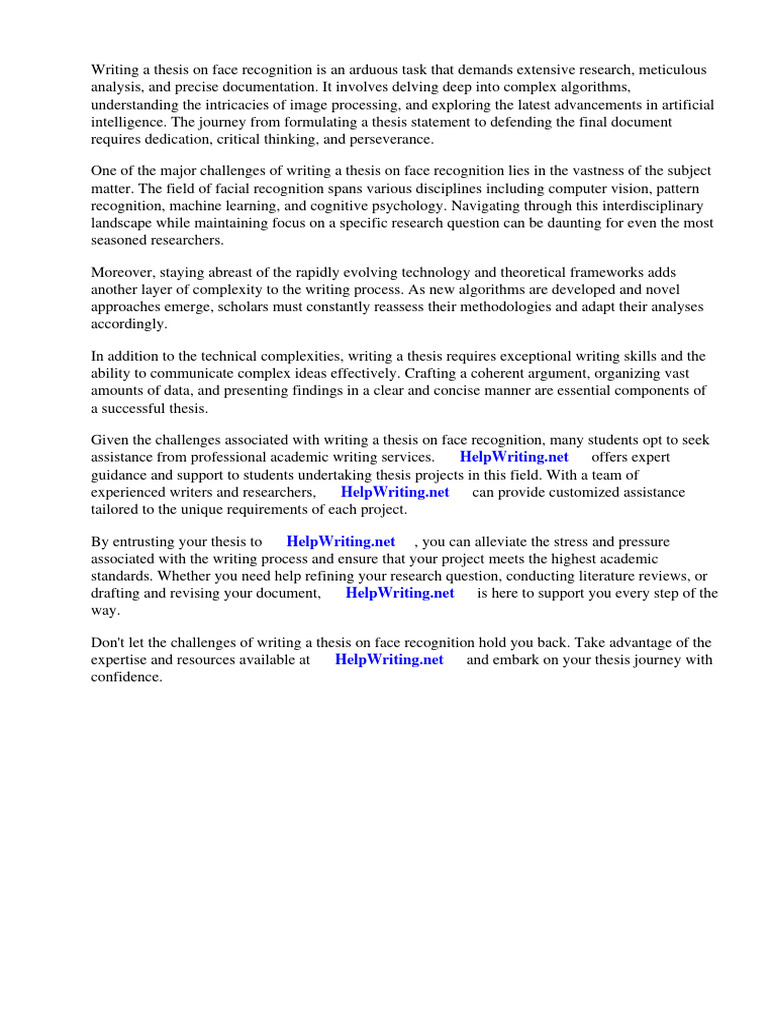 Thesis Face Recognition Pdf Fingerprint Biometrics