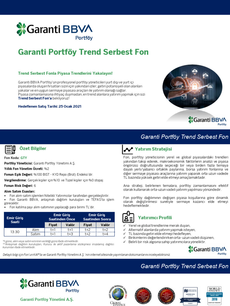 Garanti Portfoy Trend Serbest Fon Brosuru | PDF