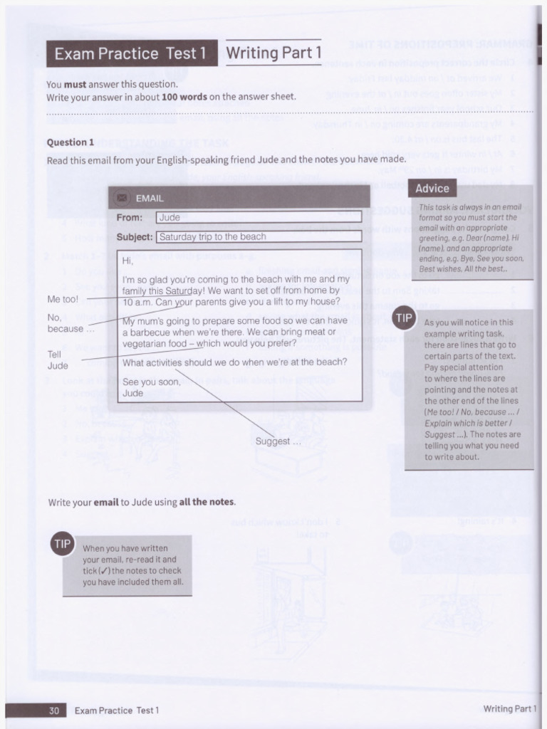 PST Test 1 - Writing | PDF