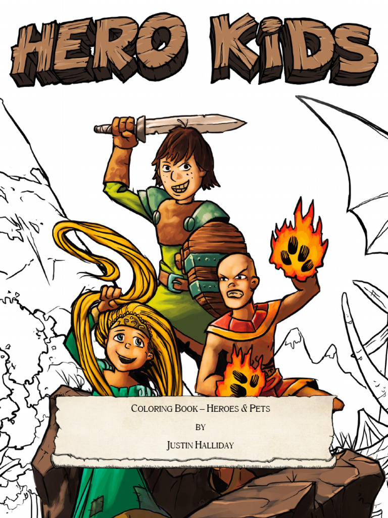 Hero Kids - Fantasy Supplement - Coloring Book - Heroes | PDF