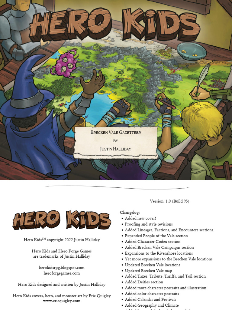 Hero Kids - Fantasy Expansion - Brecken Vale Gazetteer - Printer ...