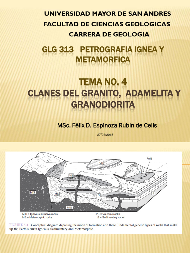 Tema No4.GranitoAdamelita-Granodiorita | PDF | Granito | Roca ígnea