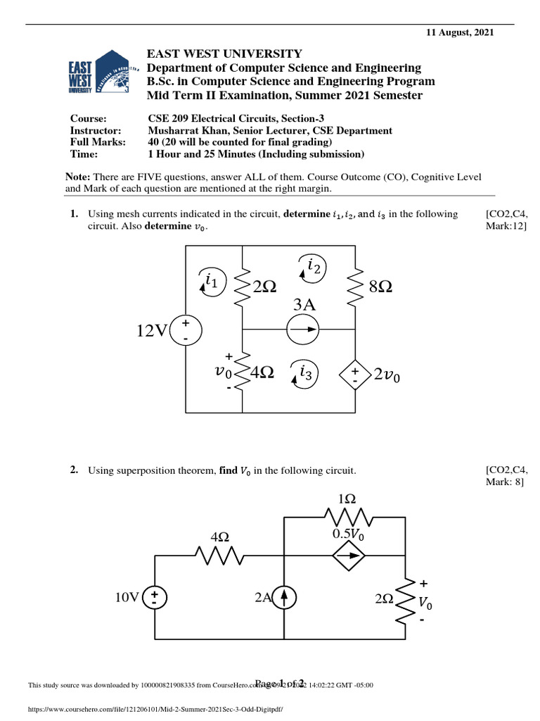 A Cse209 Mid-2 | PDF | Materials Science | Computer Engineering