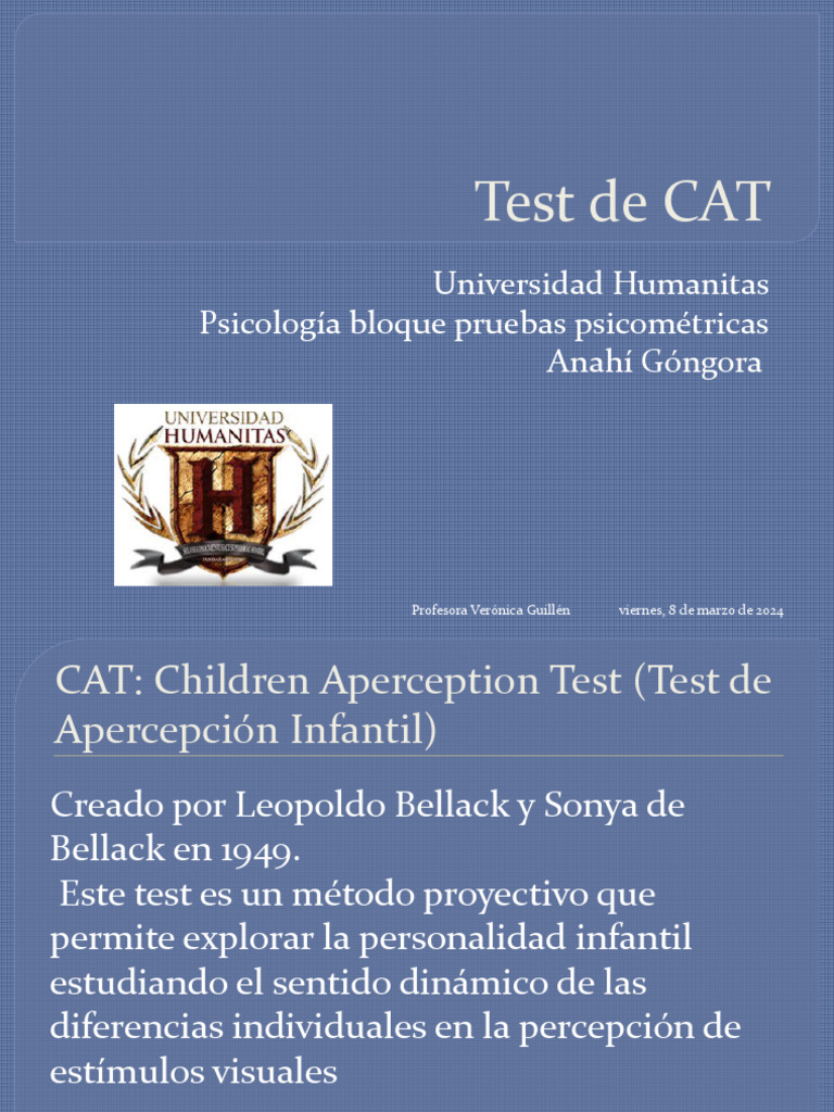374757468-Test-de-CAT | PDF | Sicología | Conceptos psicologicos